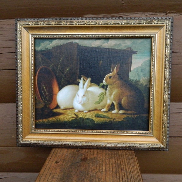 Vintage Rabbit Print - Etsy