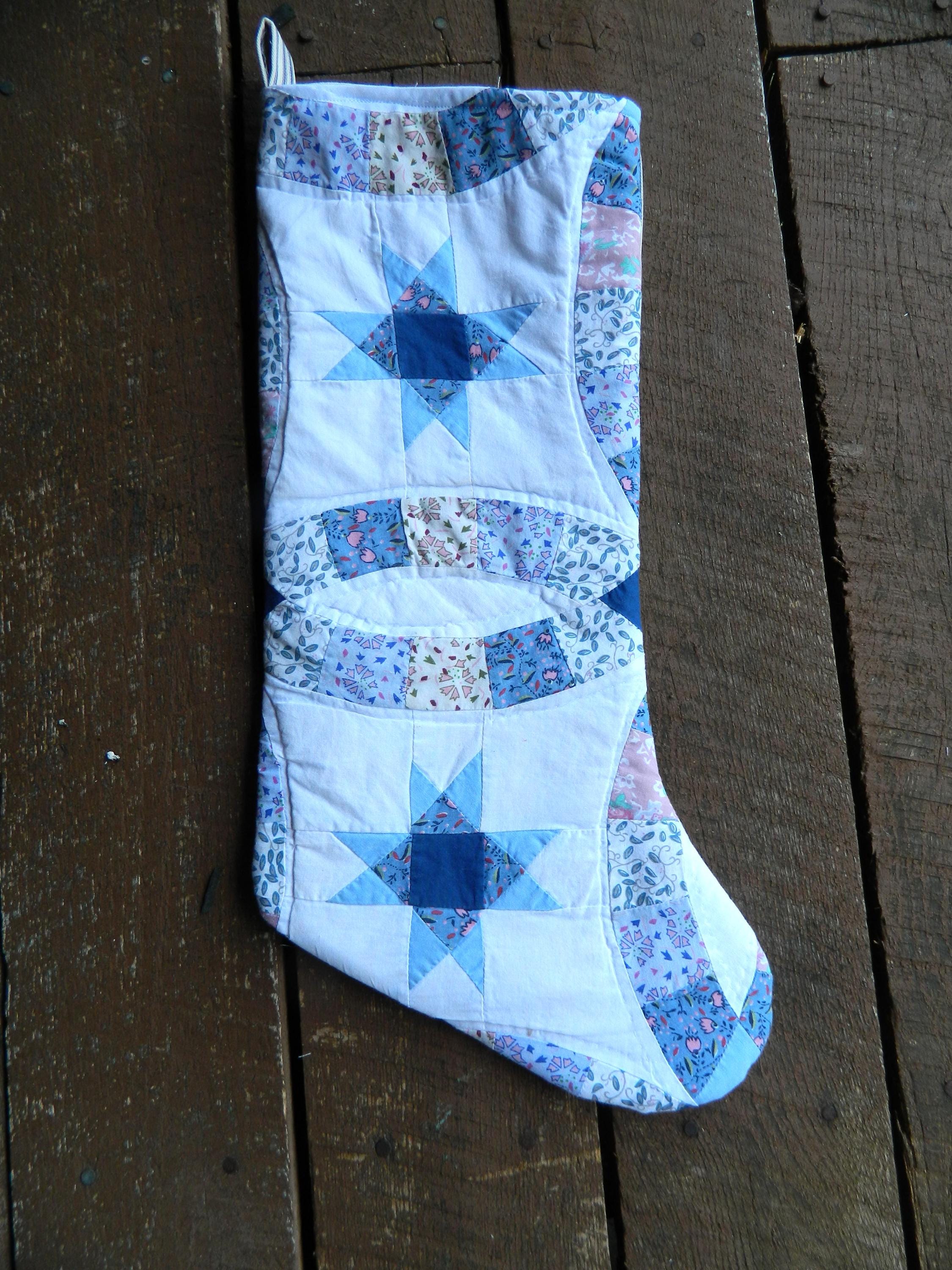 Vintage Quilt Christmas Stocking Handmade Vintage Quilt Stocking ...