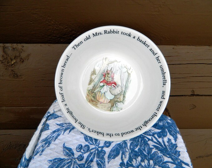 Peter Rabbit Bowl and Plate Mrs. Rabbit Wedgwood - Beatrix Potter ...