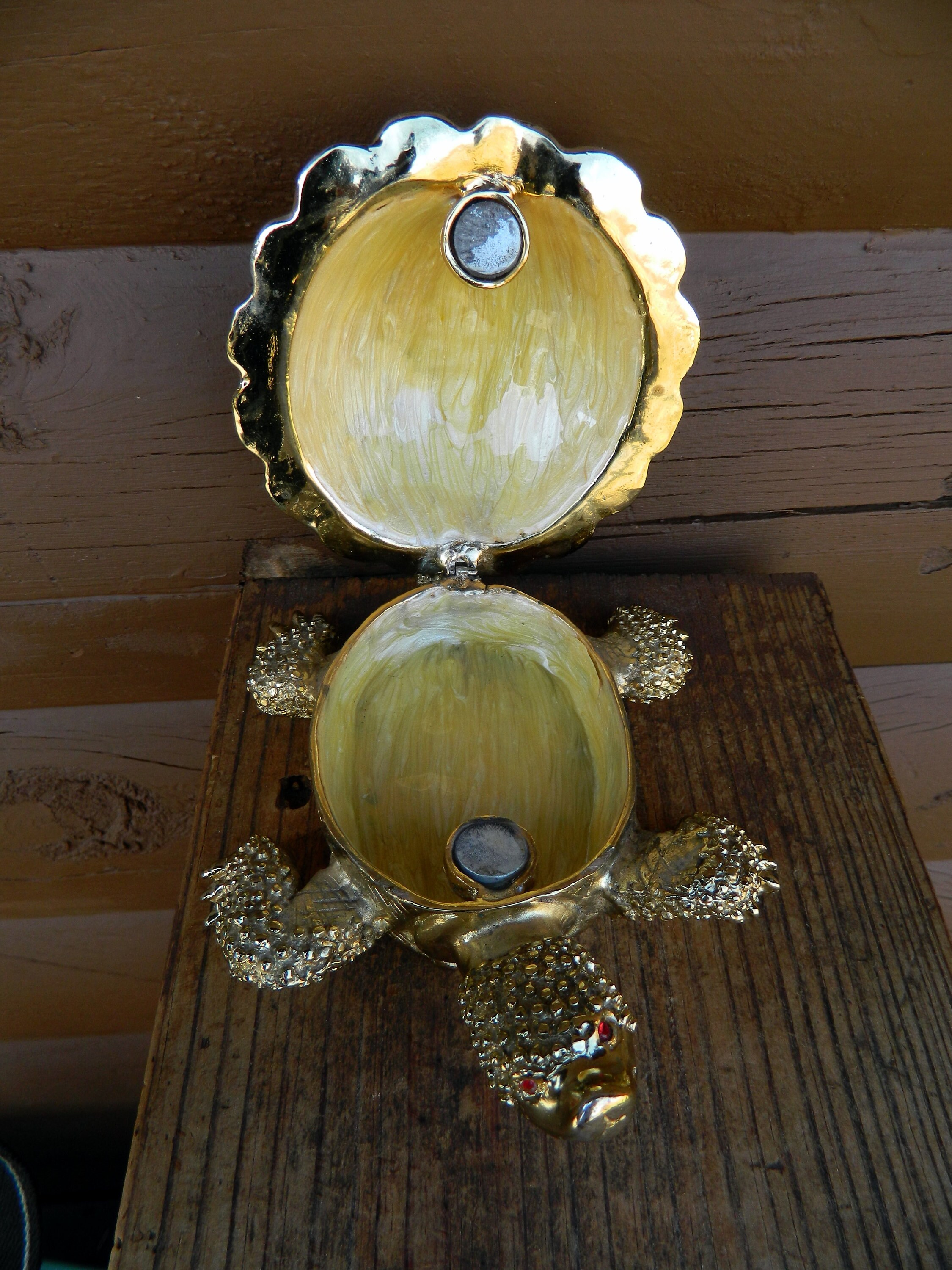 Bejeweled Sea Turtle Trinket Box Jewelry Collectible Enameled - Etsy