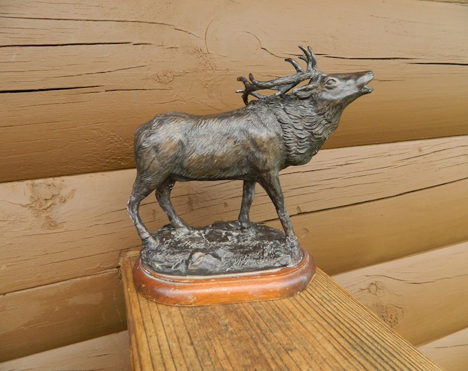 Vintage Elk Figurine by Cheasapeake Reproductions, Made in USA, Elk ...