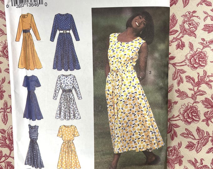 Simplicity 8229 SEWING Pattern 1990s Dress W/pockets Sizes 8 - 14 Uncut ...