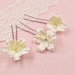 Bridal Lilly Flower Hair Pins, Bridal Grips, Bridal Hair Accessories ...