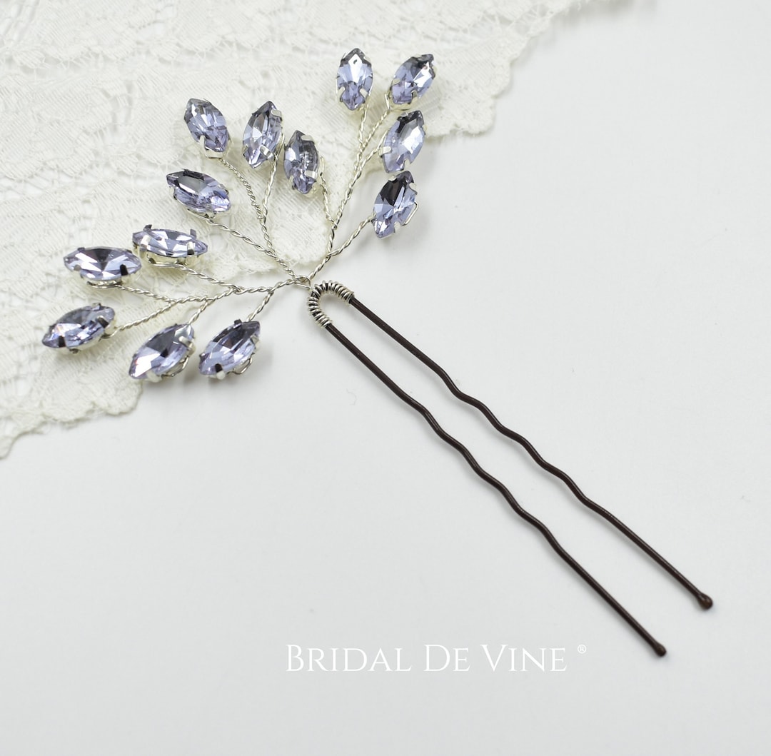 Coloured Sparkly Bridal Hair Pins, Diamante Hair Pin, Hair Accessory ...