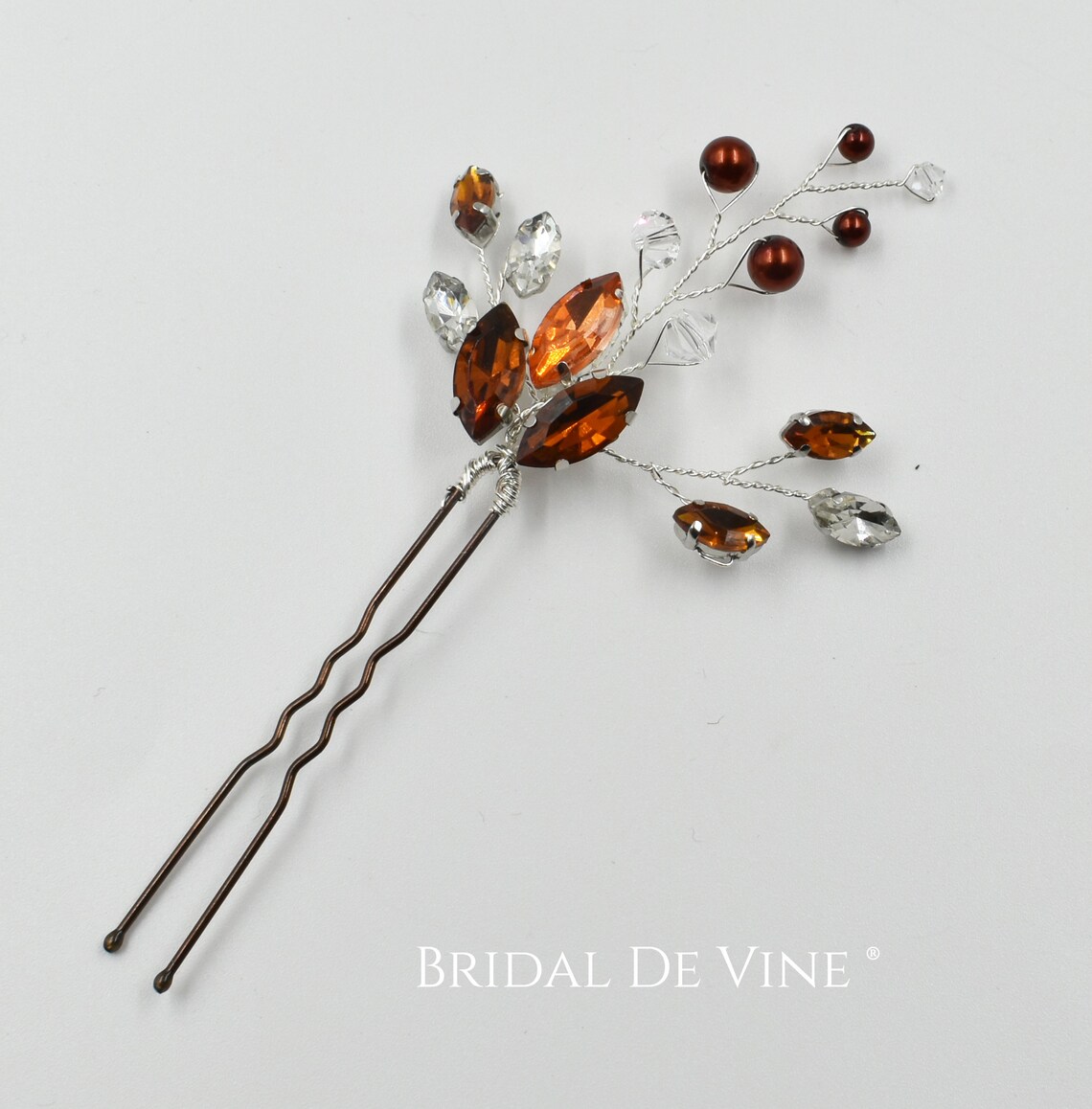 Autumn Fall Copper Terracotta Rust Hair Pin Bridesmaids - Etsy