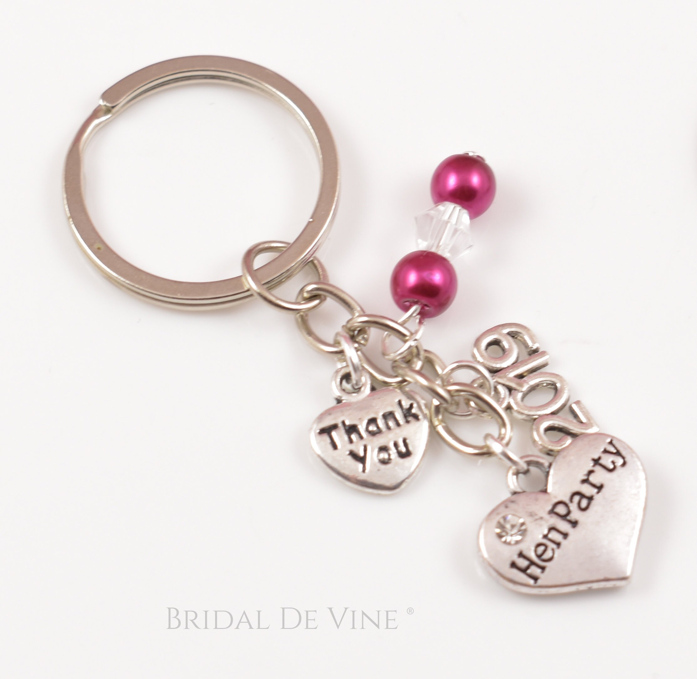 THANK YOU Hen Party Key Ring Wedding Keepsake Bridal - Etsy UK
