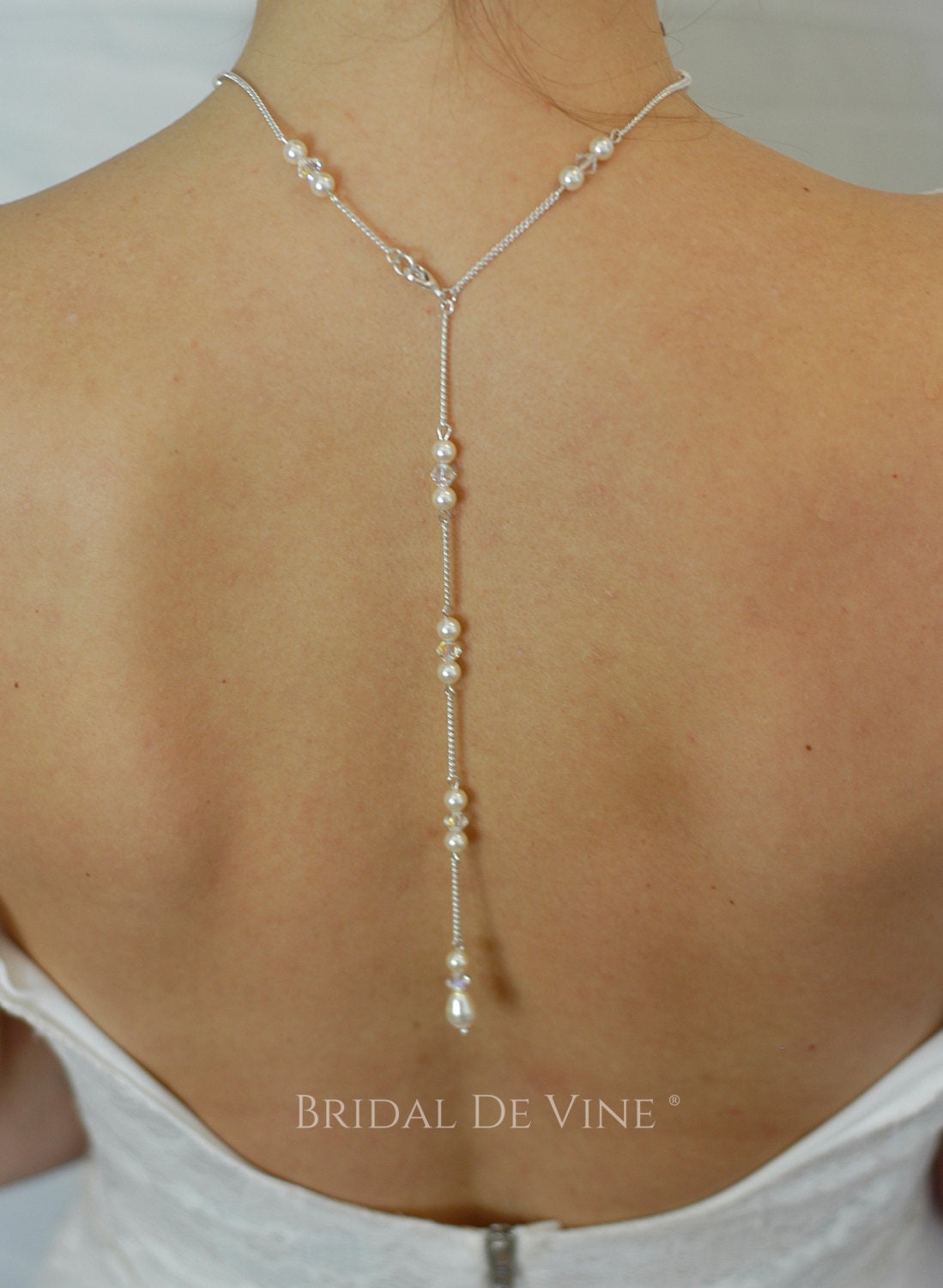 Bridal Backdrop Back Necklace Back Jewelry Back Jewellery | Etsy UK