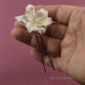 Bridal Lilly Flower Hair Pins Bridal Grips Bridal Hair - Etsy UK