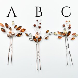 Autumn Fall Copper, Terracotta, Rust Hair Pin, Bridesmaids Accessories ...