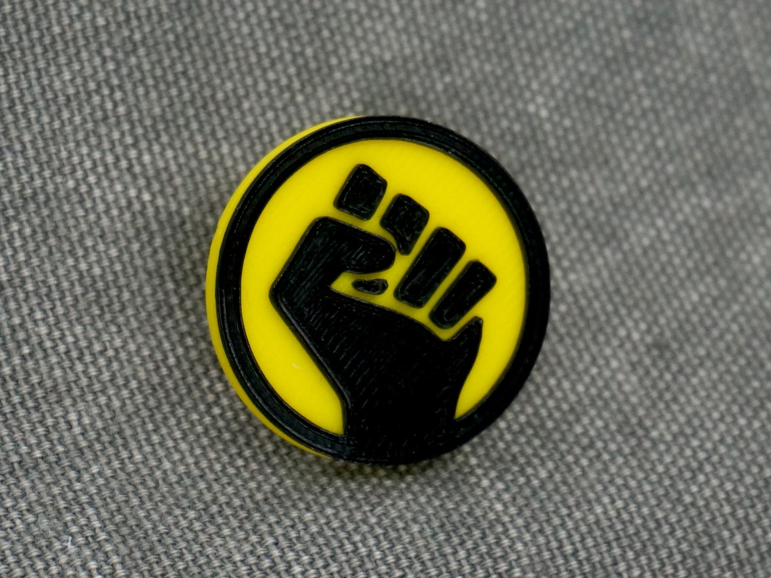 Black Lives Matter Raised Fist Pin 3D Printed BLM Social - Etsy