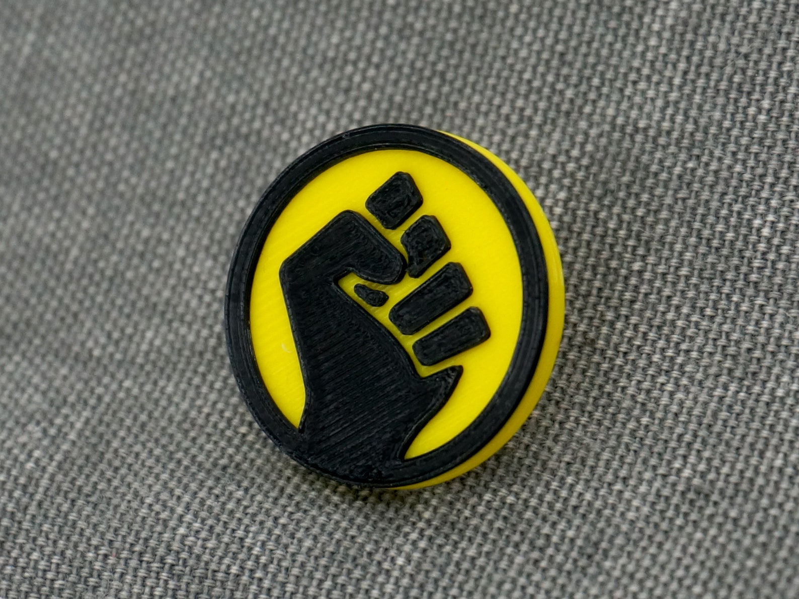 Black Lives Matter Raised Fist Pin 3D Printed BLM Social - Etsy