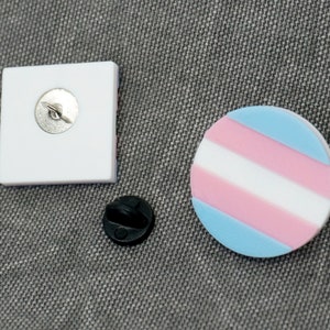 Trans Pride Pins - 3D Printed - LGBTQ, Transgender, Circle, Heart ...