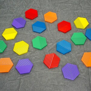 Rainbow Hex Fridge Magnets - 3D Printed - Set of 6 - Locker, Kitchen ...