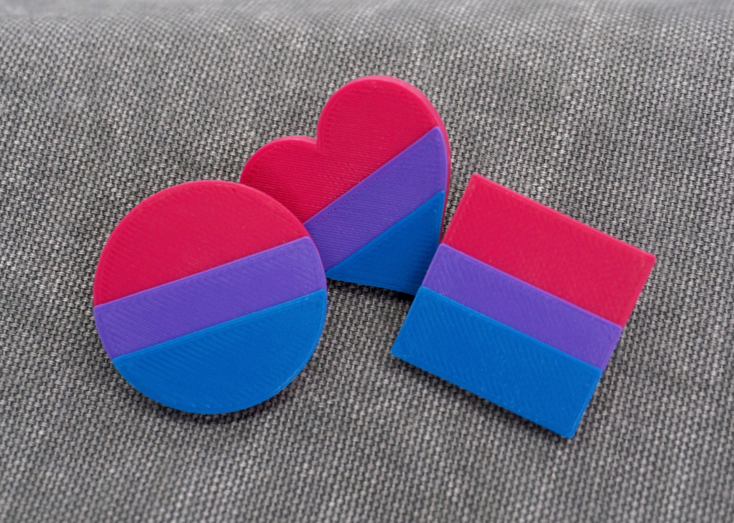 Bi Pride Pins 3d Printed Lgbtq Love Is Love Proud Af Etsy