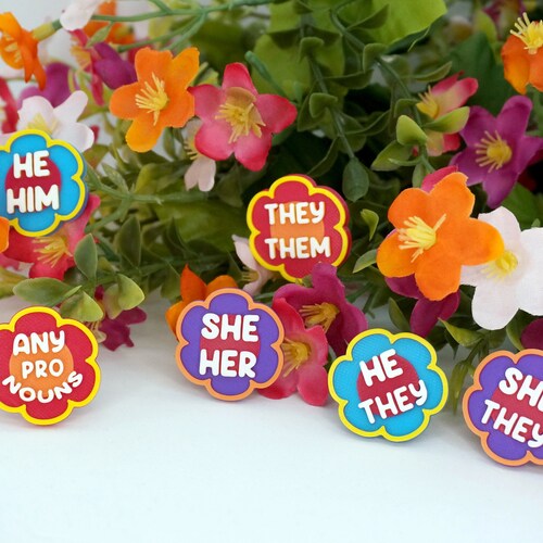 She Her Pronoun Pin He Him Pronoun Pin They Them Pronoun - Etsy New Zealand