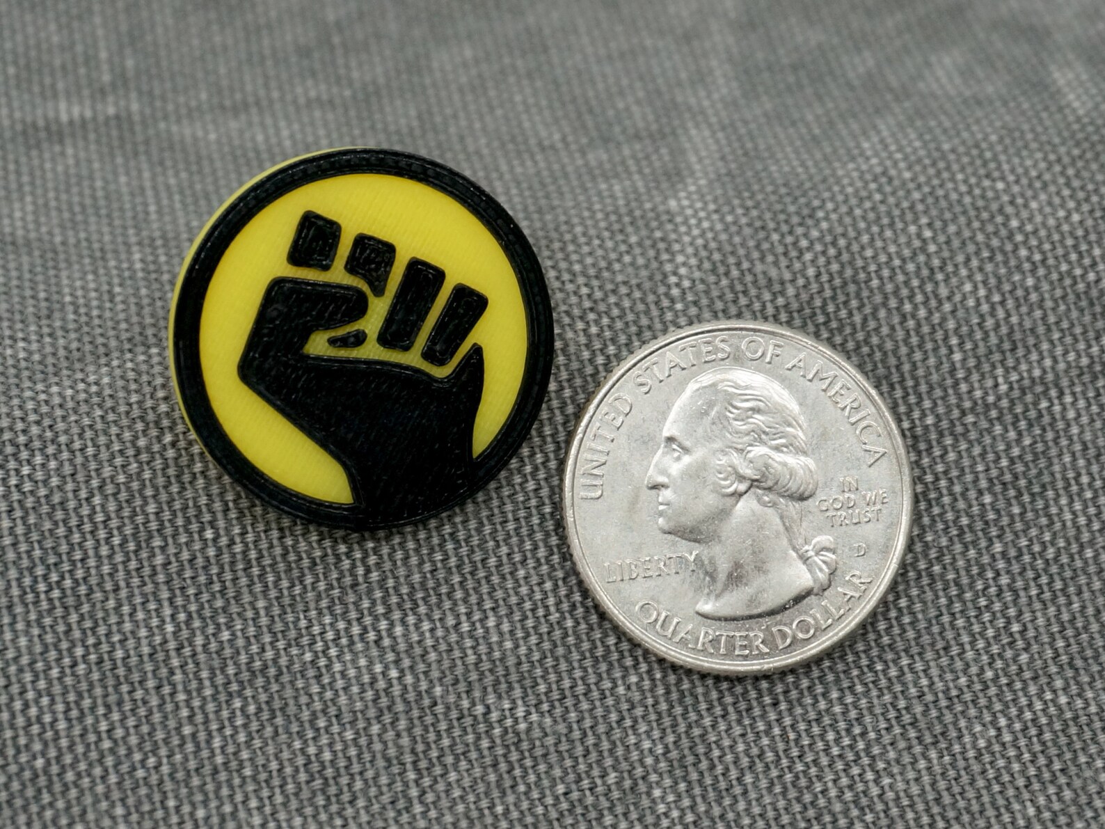 Black Lives Matter Raised Fist Pin 3D Printed BLM Social - Etsy