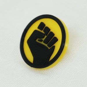 Black Lives Matter Raised Fist Pin 3D Printed BLM Social | Etsy