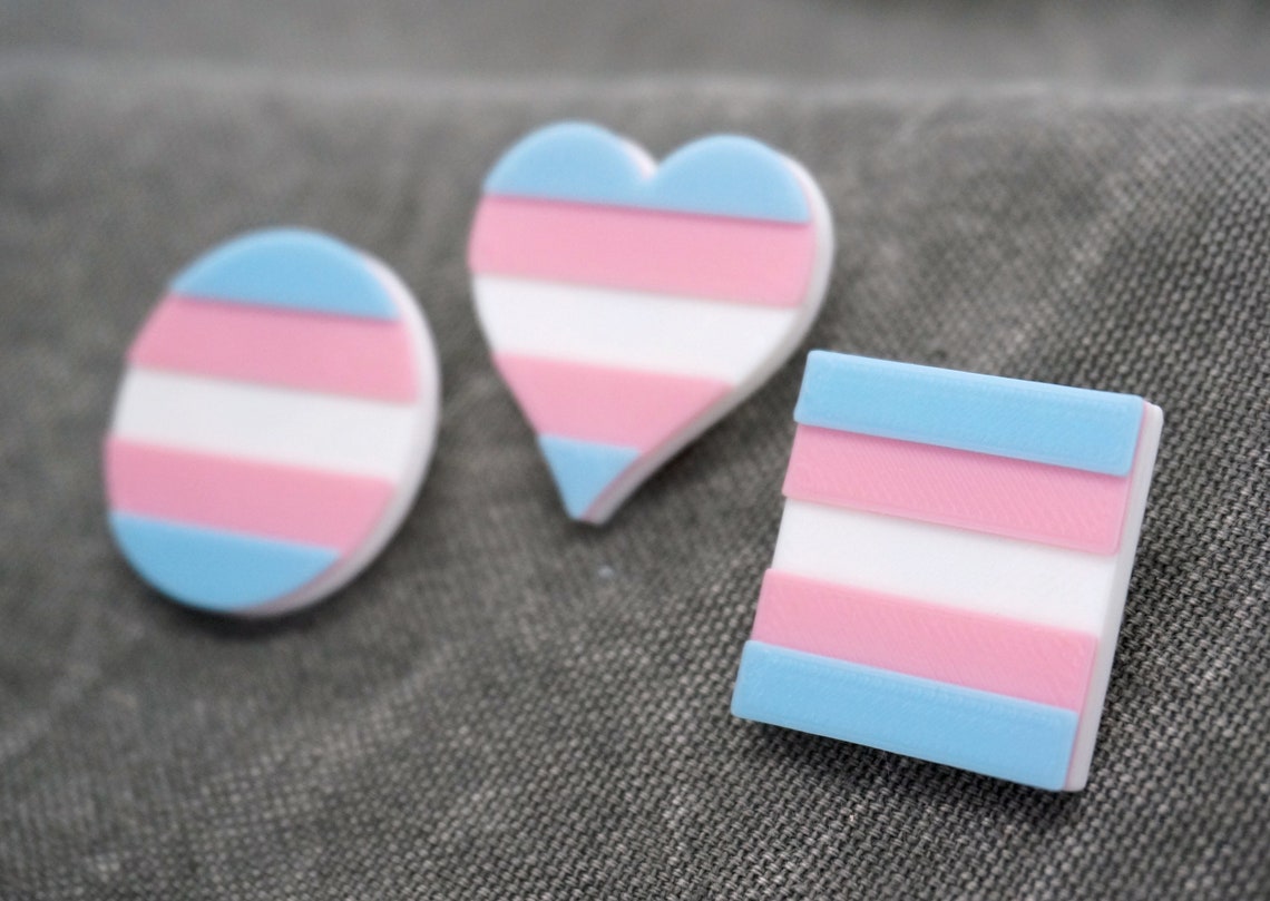 Trans Pride Pins 3D Printed LGBTQ Transgender Circle | Etsy