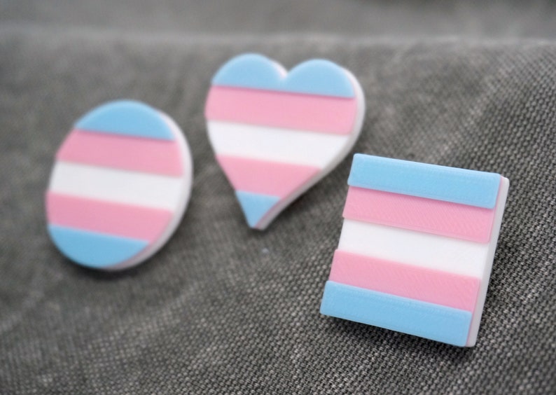 Trans Pride Pins 3D Printed LGBTQ Transgender Circle - Etsy