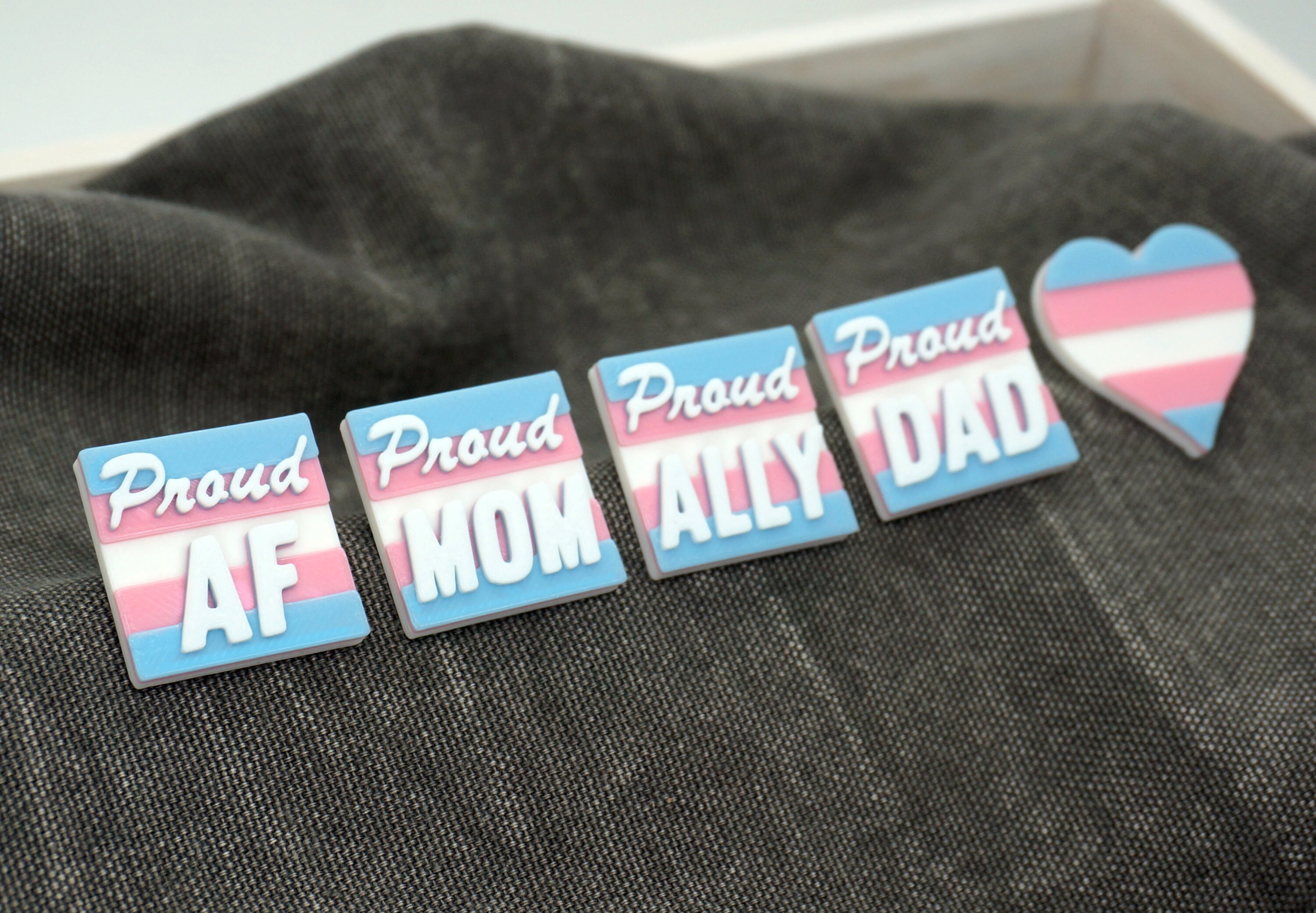 Trans Pride Pins 3D printed LGBTQ Transgender Proud AF | Etsy