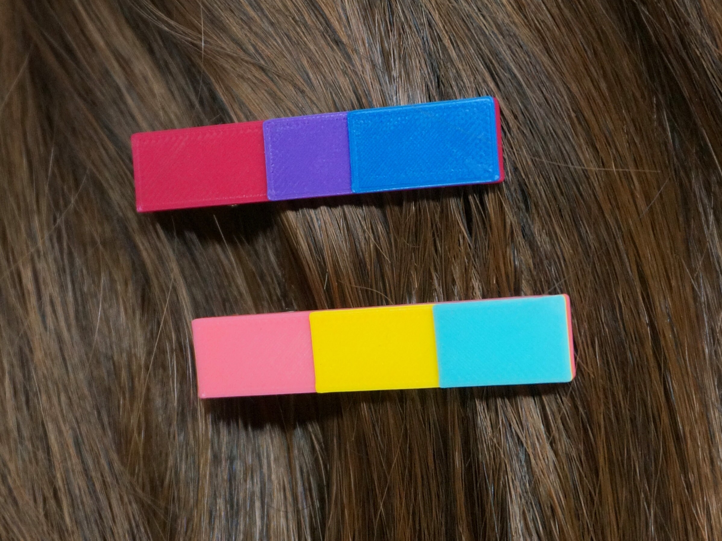 Pride Hair Clips - 3d Printed - LGBTQ, Gay, Lesbian, Bi, Pan, Trans ...