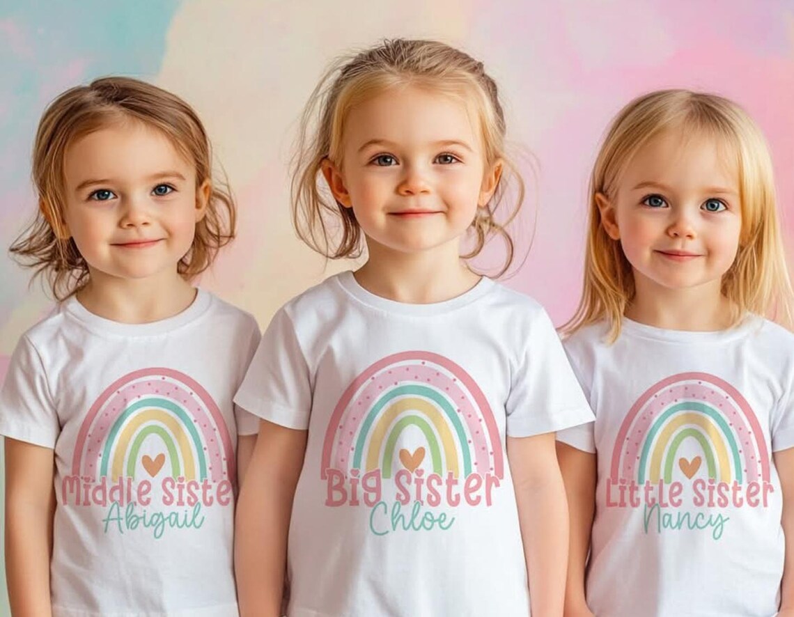 Big Sister, Middle Sister, Little Sister PNG/SVG - Etsy