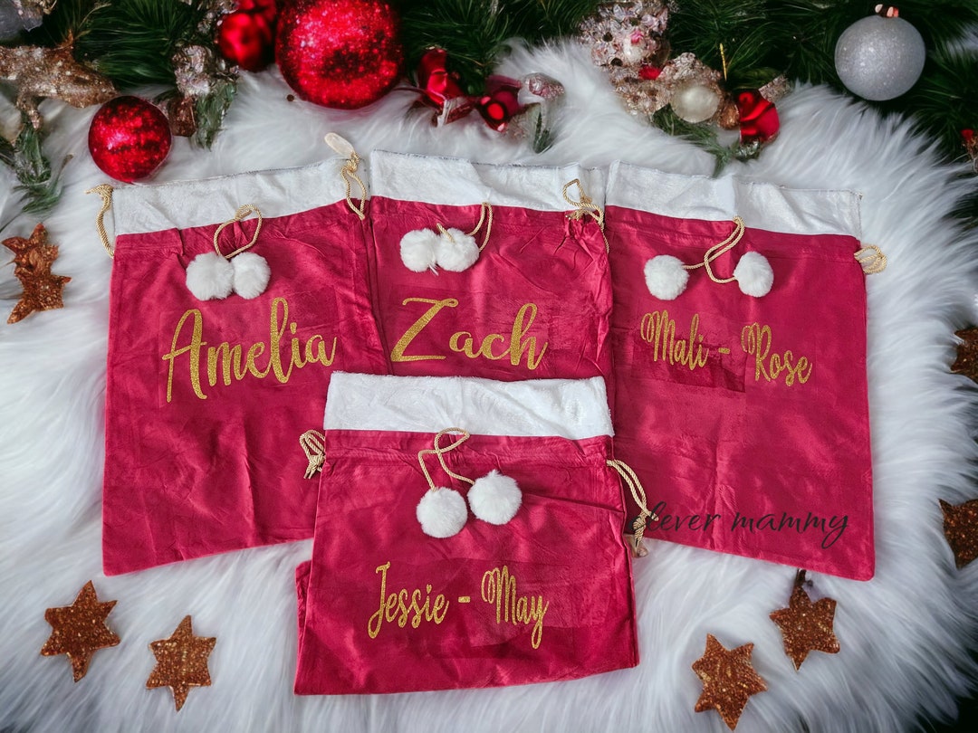 Velvet Christmas Eve Sacks Stockings for Christmas, Christmas Eve Ideas ...