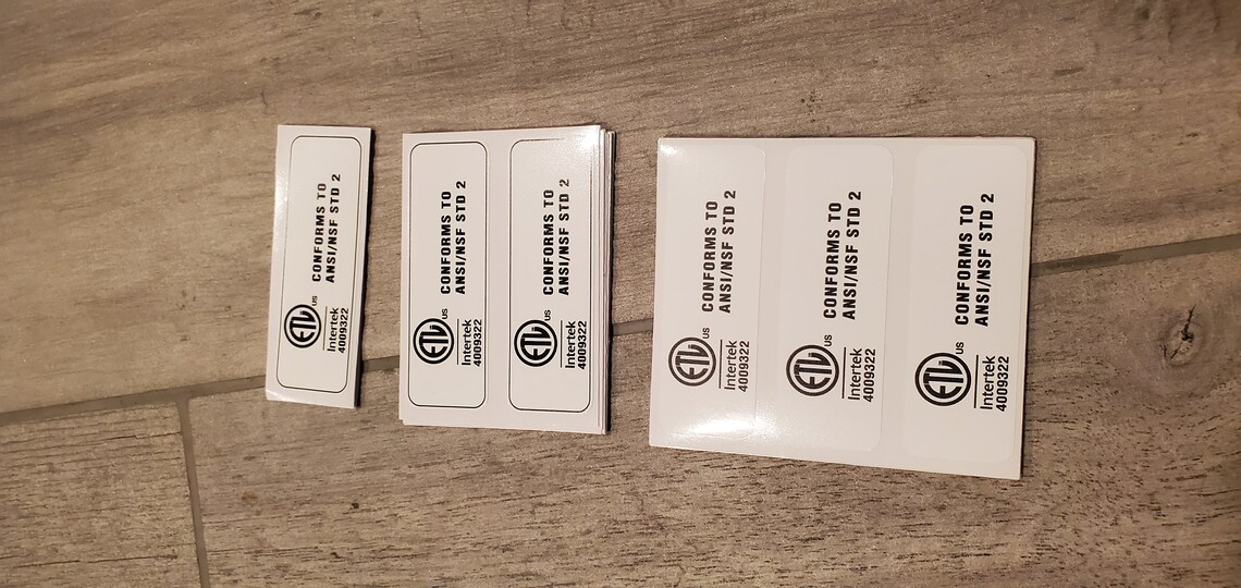 Intertek ETL Stickers 1x3 Laminated | Etsy