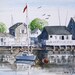 Nantucket Water Scene Watercolor Print Art Seascape Boat Sailing - Etsy