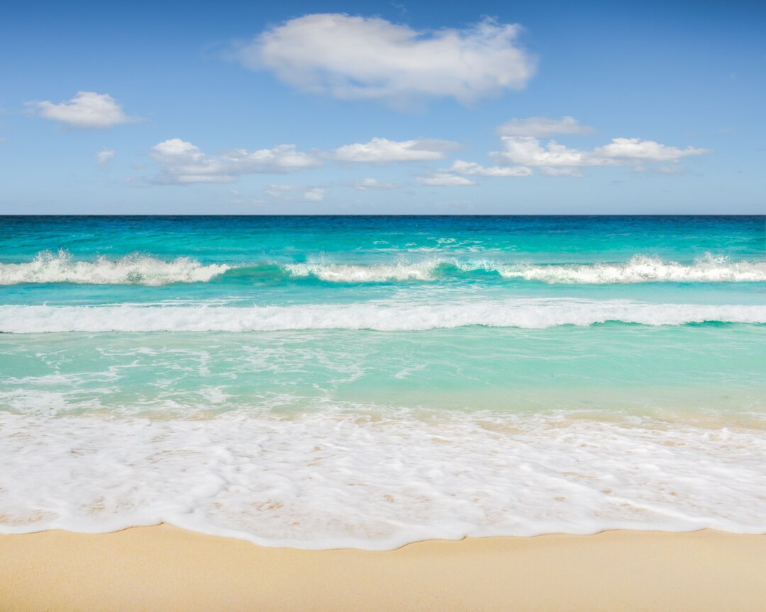 8x10 Caribbean Sea Ocean Photography Print, Turquoise Wave Photography ...