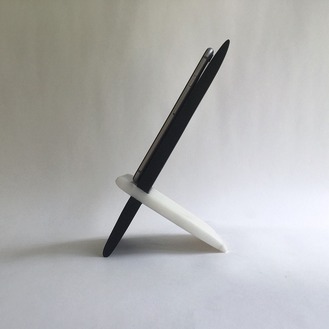 Minimalist Phone Stand White Marble Contemporary Bookends - Etsy