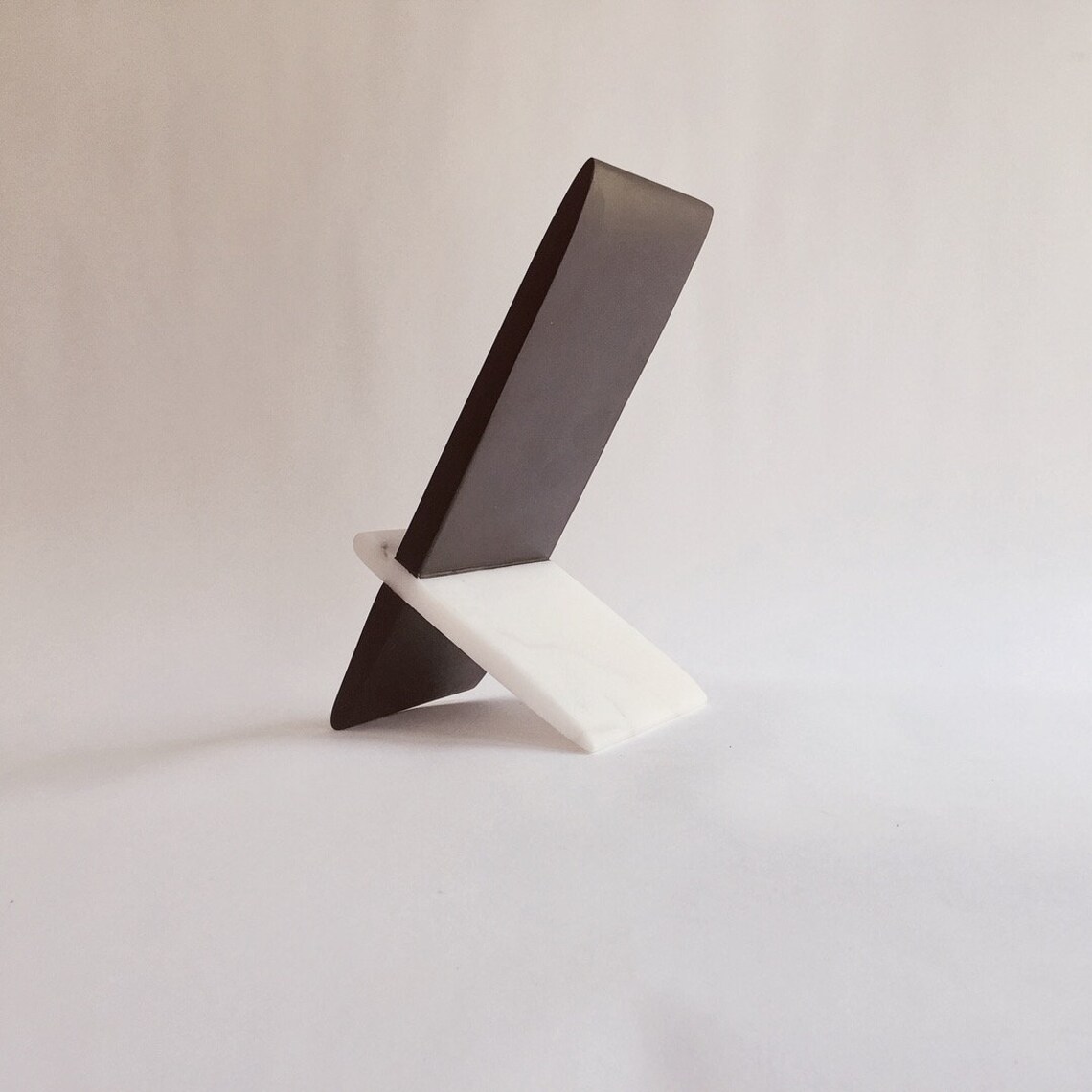 Minimalist Phone Stand White Marble Contemporary Bookends - Etsy