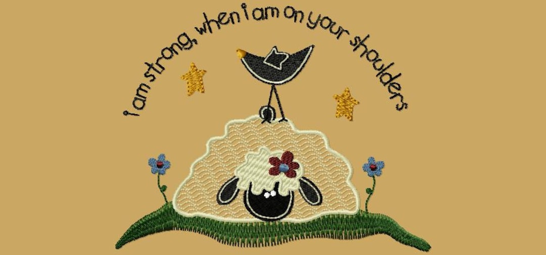 WE009 I Am Strong Sheep 5x7 - Etsy