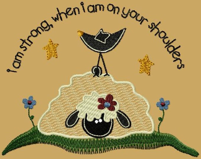 Primitive Sheep Machine Embroidery Design Pattern Three Sizes Included ...