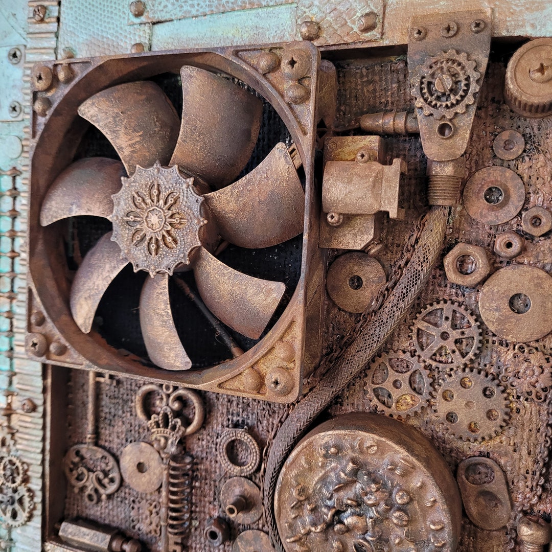 Rusty Steampunk Gears Wall Art | Industrial Man Cave Decor | Unique Men ...