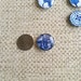 Blue White Floral Magnets: Decorative Glass Neodymium Magnets (25mm) - Etsy