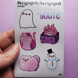 Mini Sticker Set 01 | Sticker Sheet Minis | Tiny Stickers - Etsy