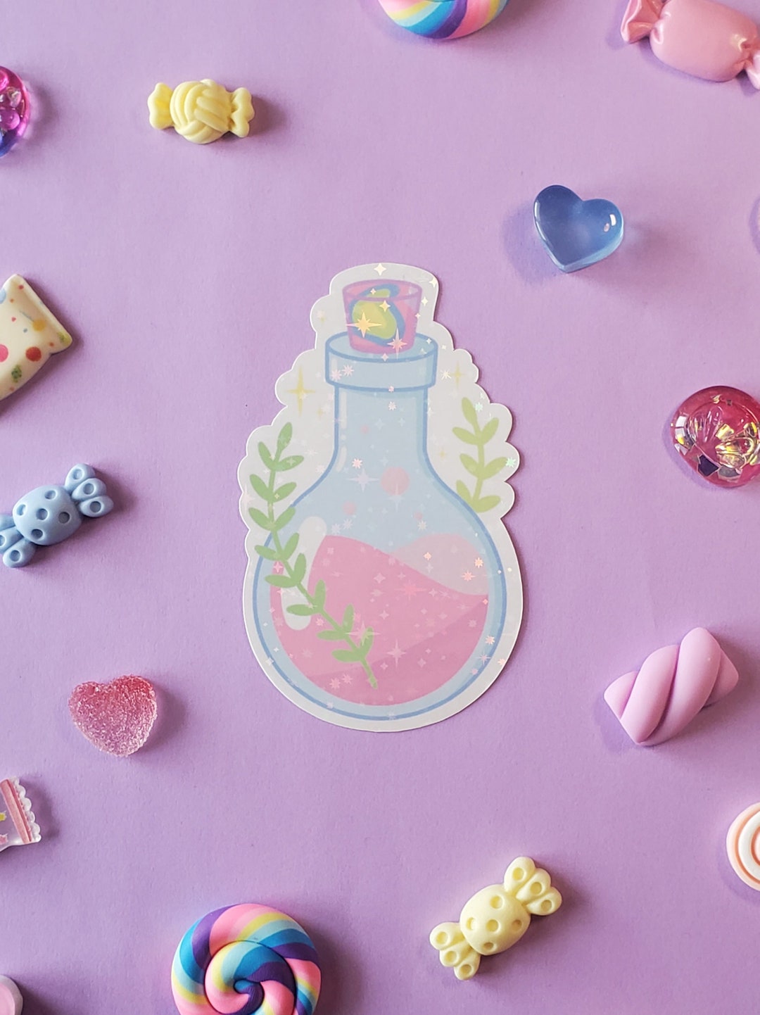 Pastel Magic Potion Sticker | Cute Witchy Pastel Potion Bottle - Etsy