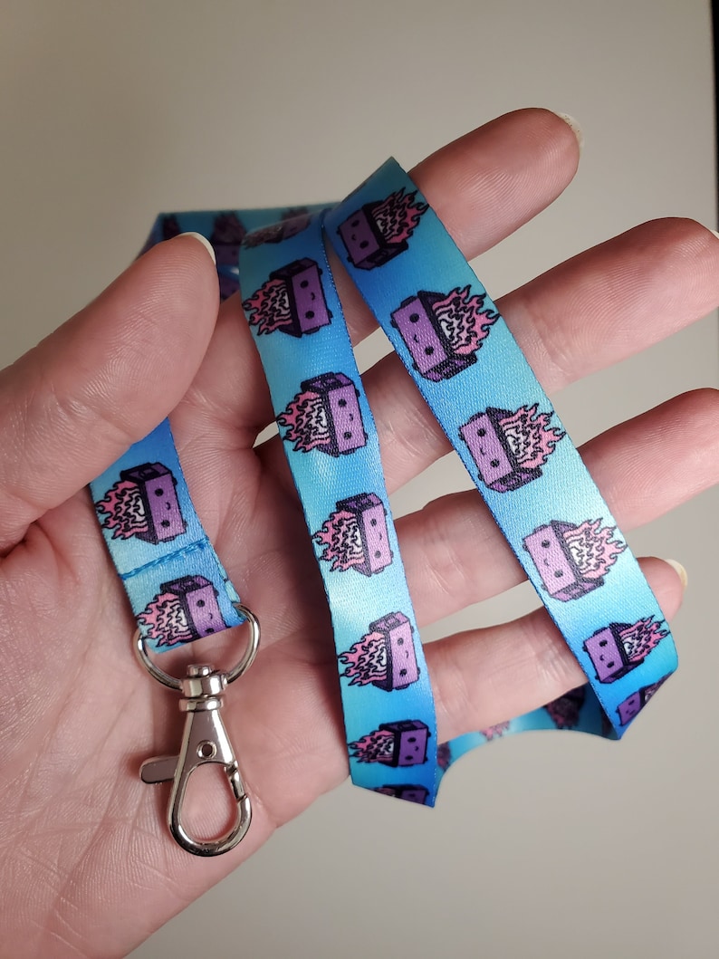 Dumpster Fire Lanyard Funny Cute Slim Lanyard - Etsy