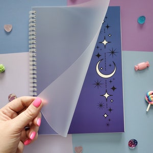 Spiral Notebook | Starry Night Sky Lined Notebook | Witchy Cute ...
