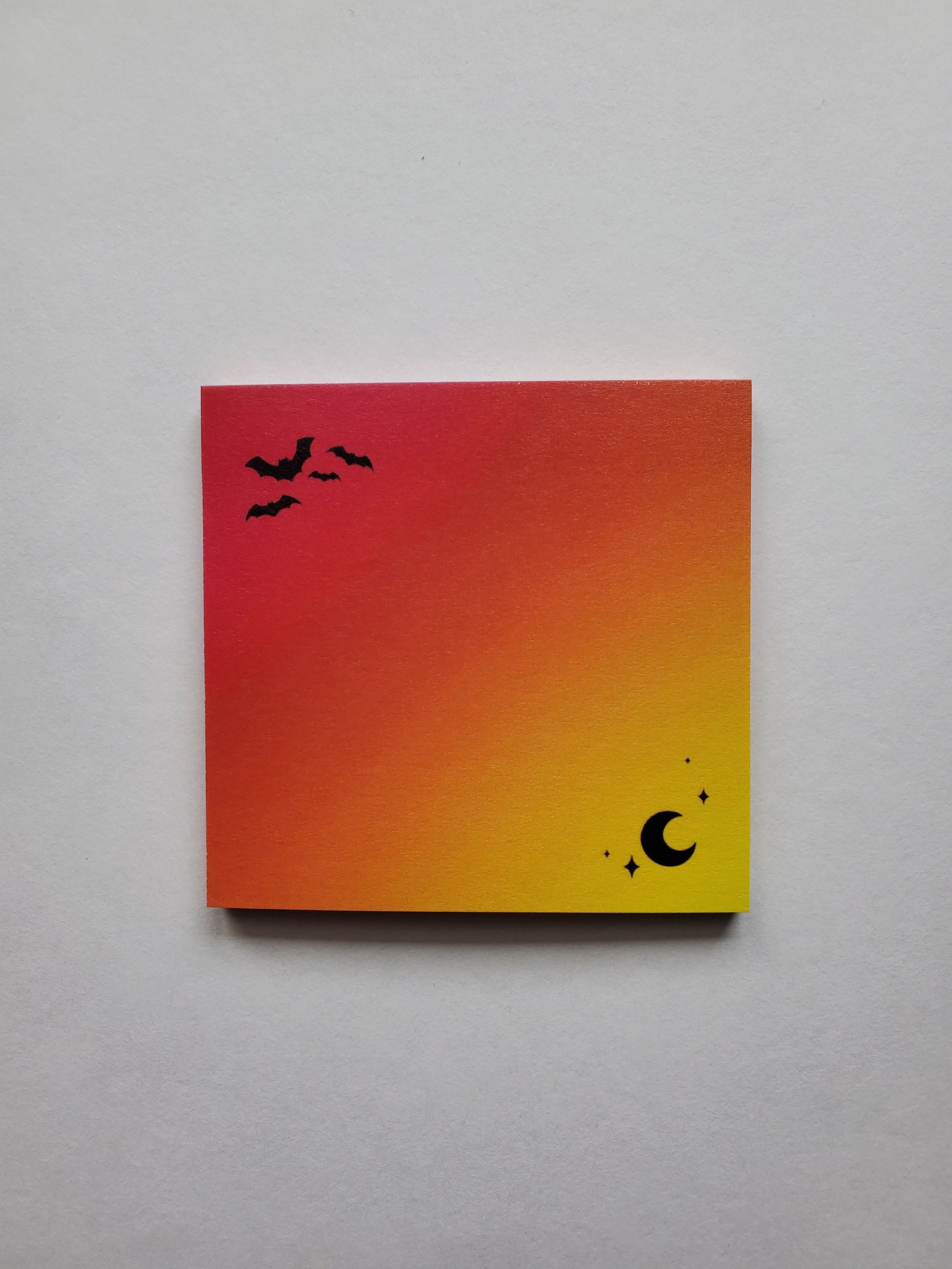 Spooky Rainbow Sticky Notes With Bats Moons and Stars - Etsy