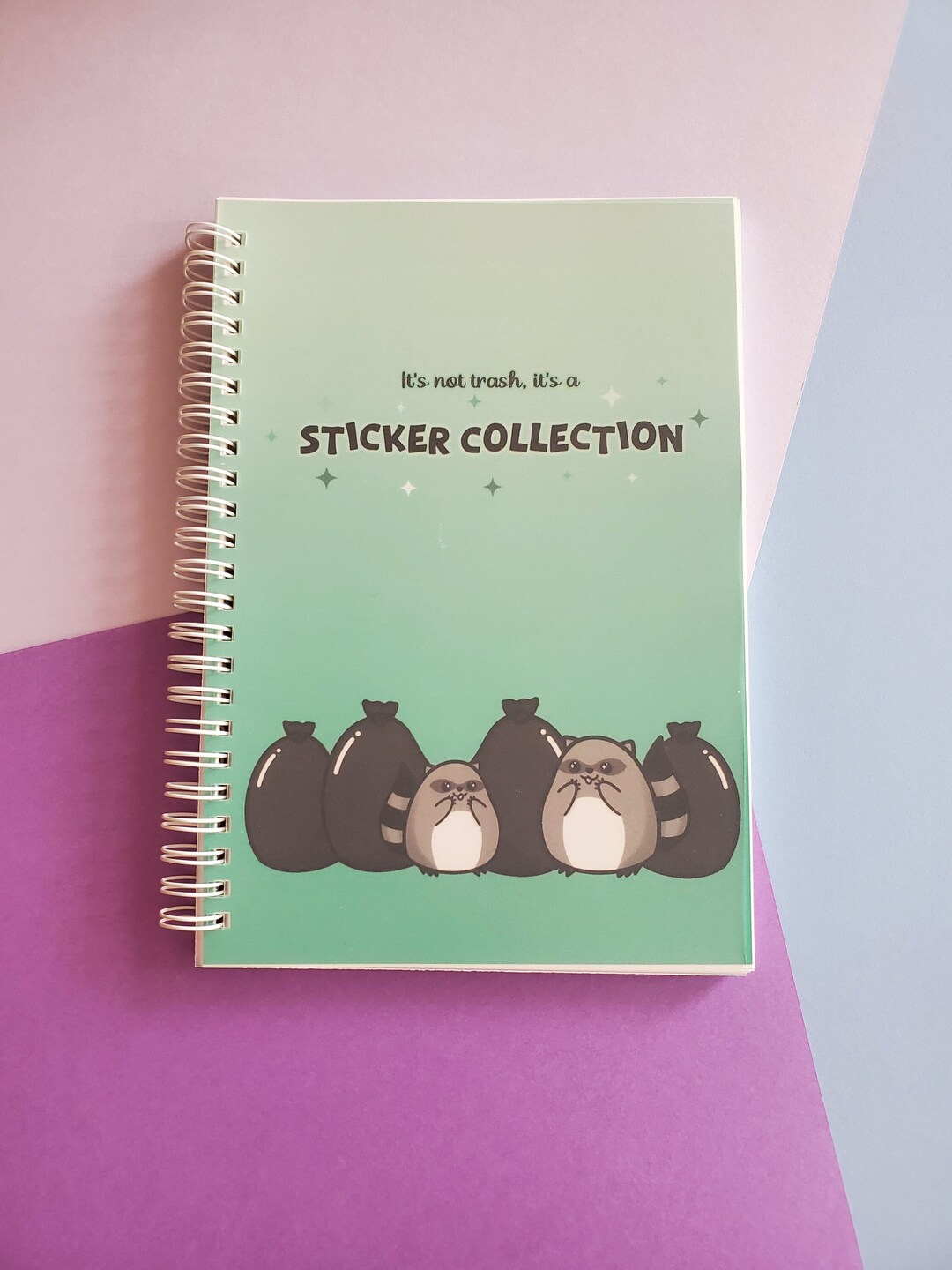 Sticker Book Raccoon Trash Sticker Collection Notebook Reusable Sticker ...