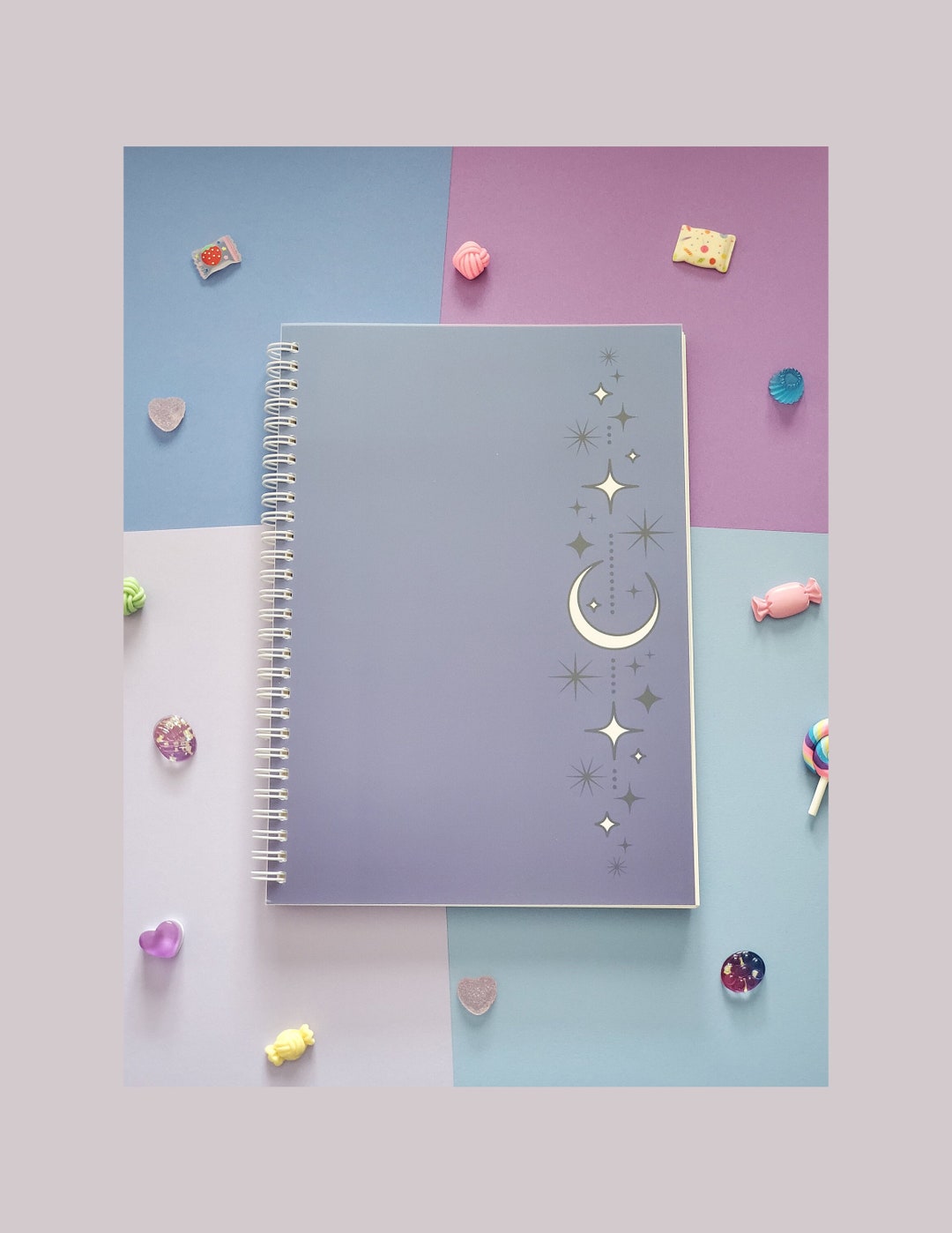 Spiral Notebook | Starry Night Sky Dot Grid Notebook | Witchy Cute ...