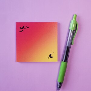 Spooky Rainbow Sticky Notes With Bats Moons and Stars - Etsy