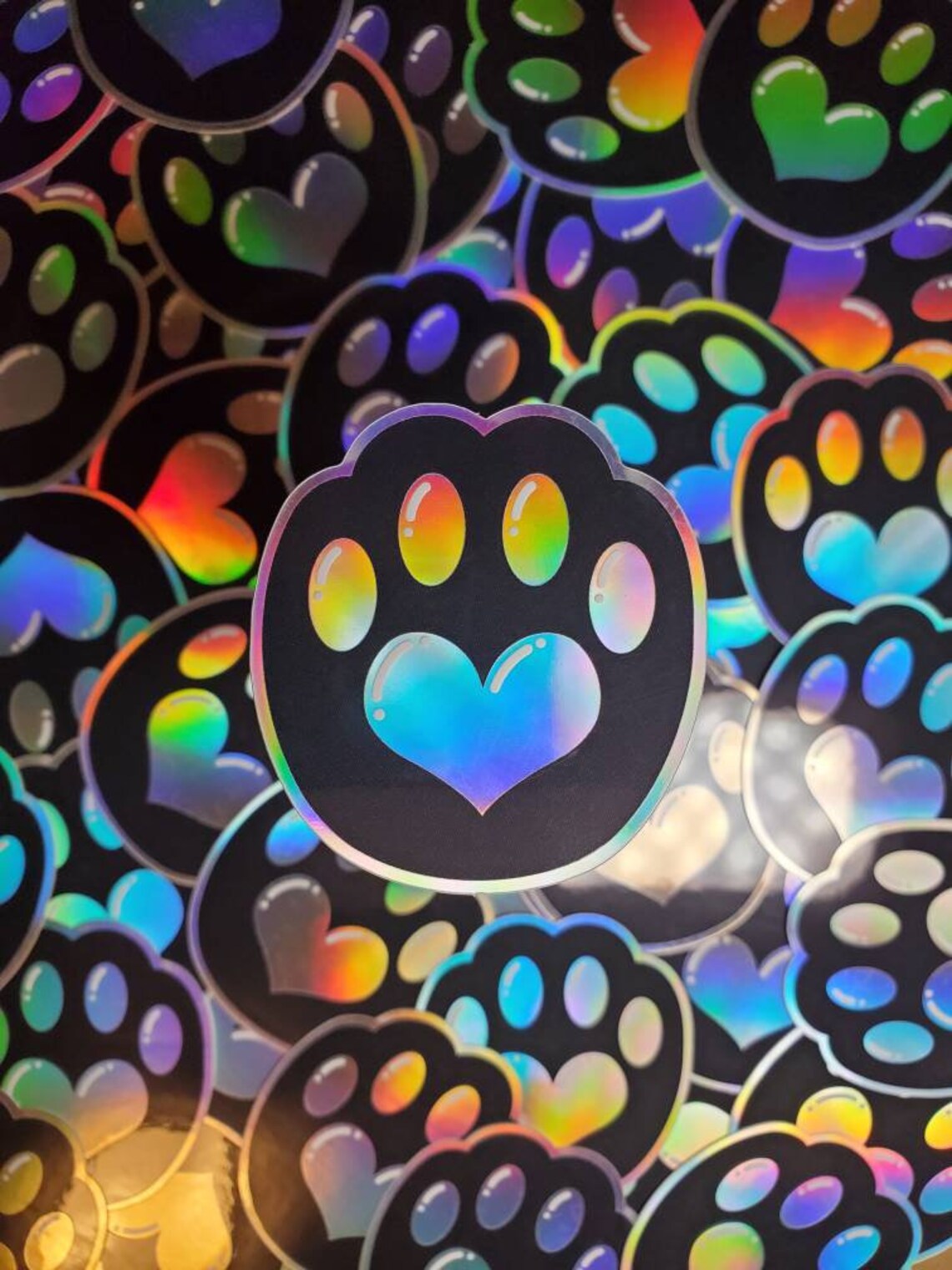 Holographic Toe Beans Sticker Cute Kawaii Rainbow | Etsy