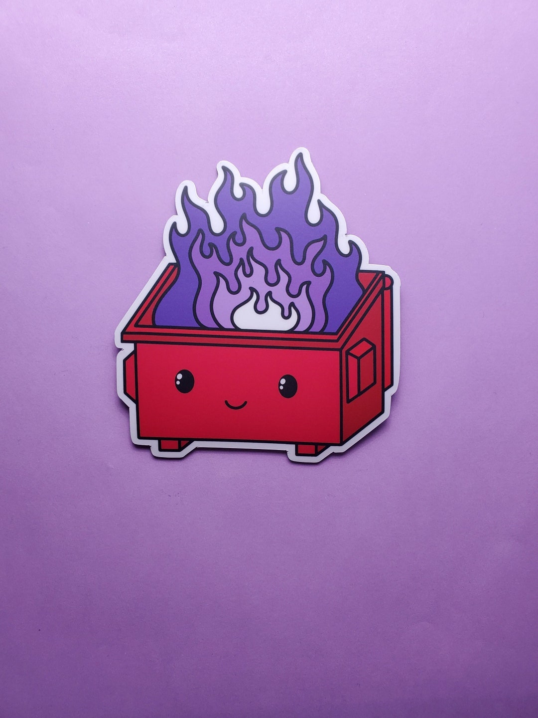 Dumpster Fire Magnet | Red Edition Dumpster Fire | Cute Weatherproof ...