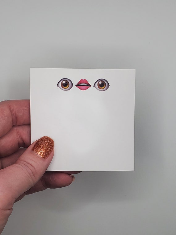 Eye Mouth Eye Sticky Notes Funny Stationery Silly Post-it - Etsy