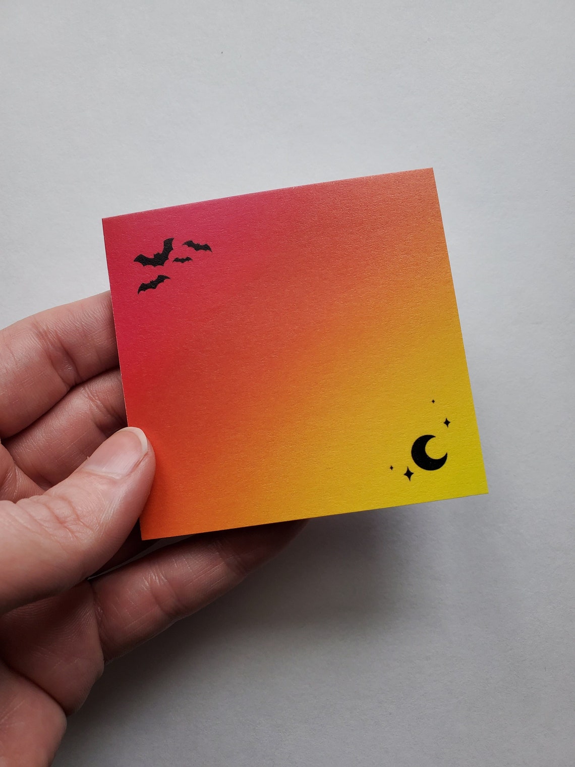 Spooky Rainbow Sticky Notes With Bats Moons and Stars - Etsy