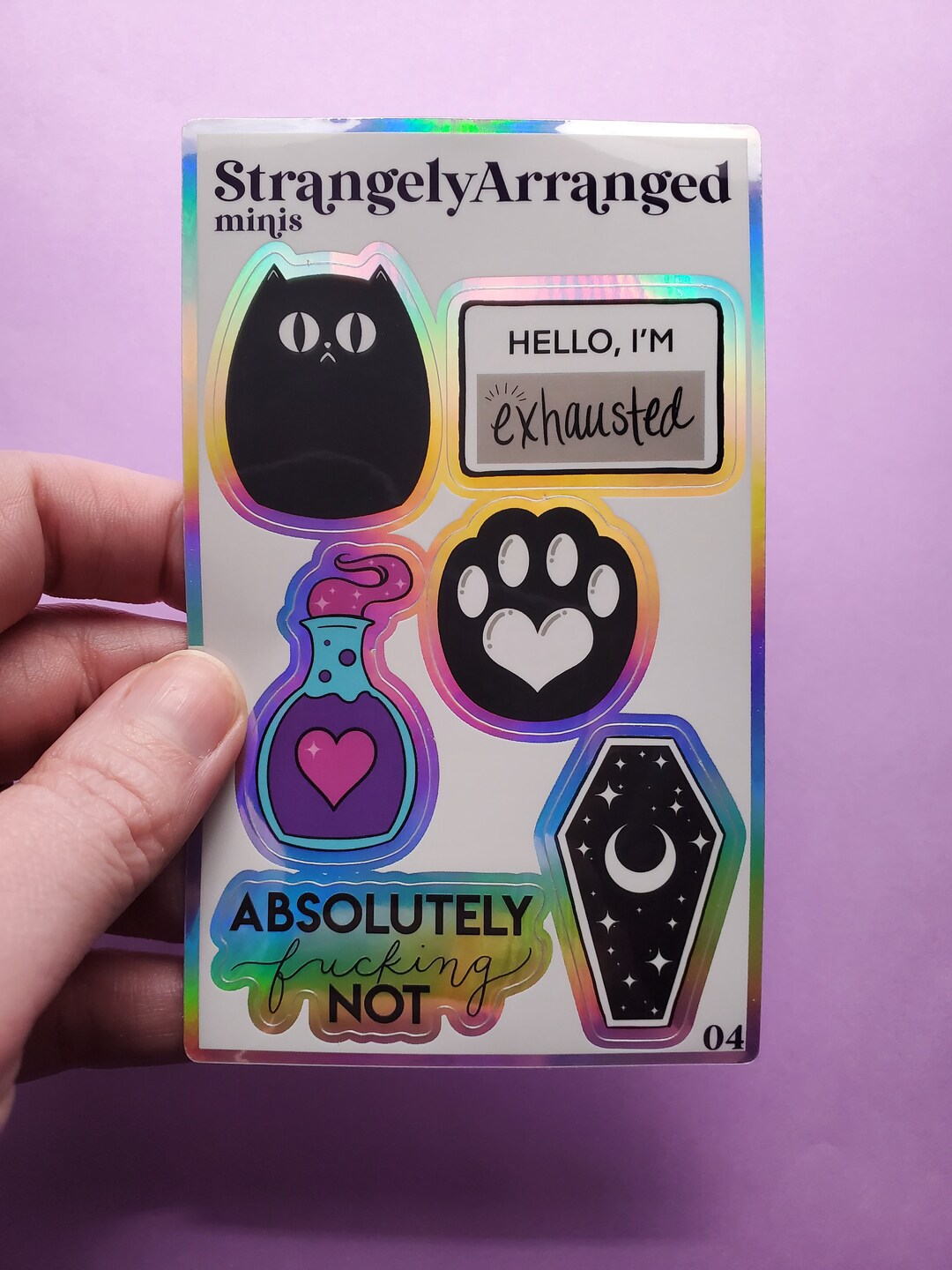 Mini Sticker Set 04 | Holographic Sticker Sheet Minis | Tiny Stickers ...