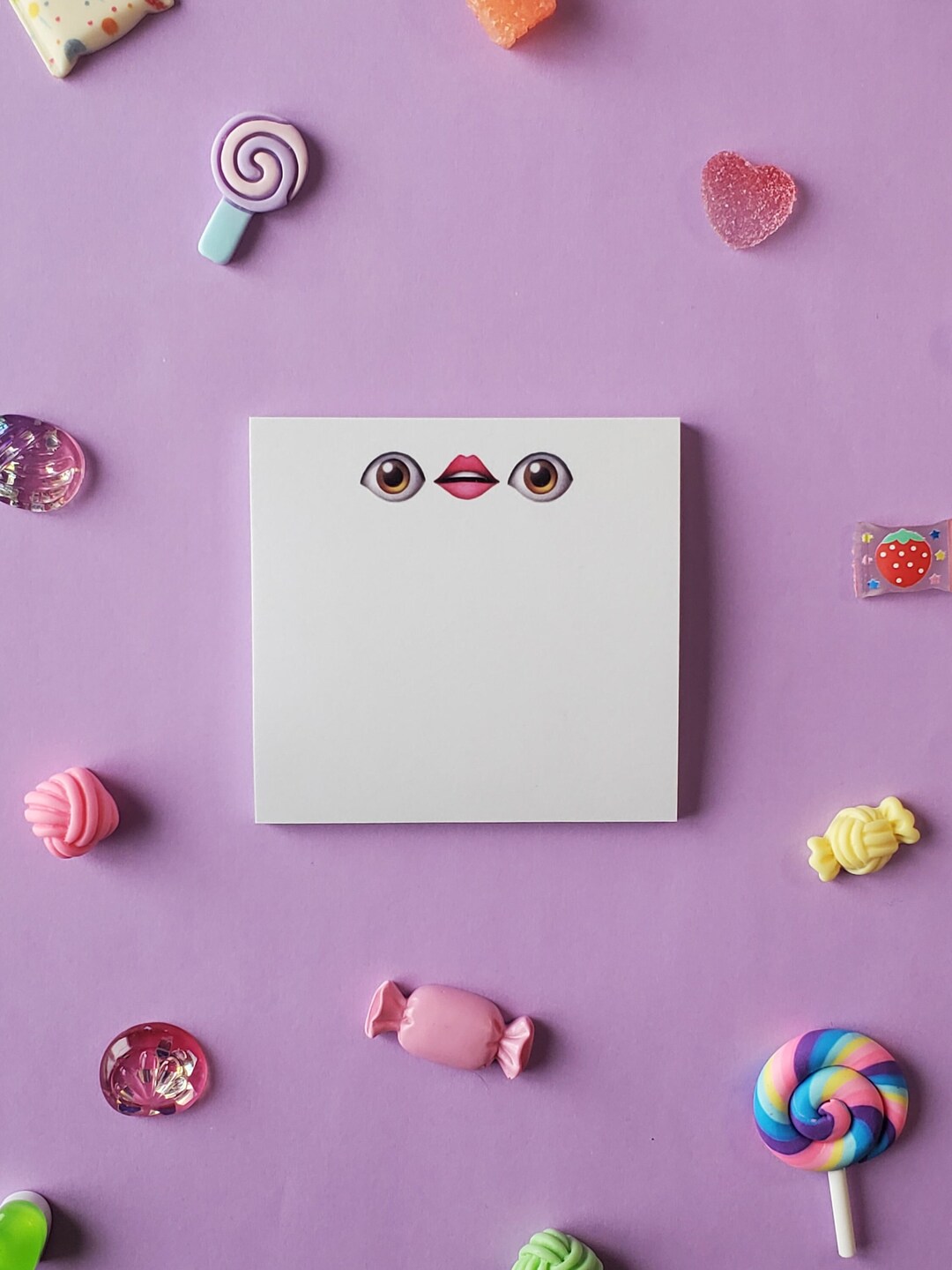 Eye Mouth Eye Sticky Notes | Funny Stationery - Etsy